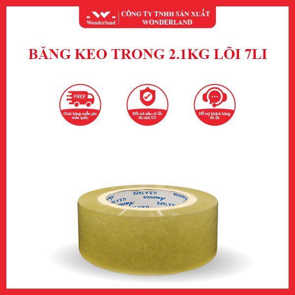 BĂNG KEO TRONG 2.1KG LÕI 7LI