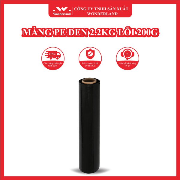MÀNG PE ĐEN 2.2KG LÕI 200G