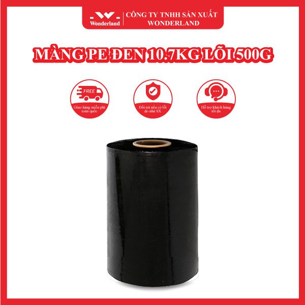 MÀNG PE ĐEN 10.7KG LÕI 500G