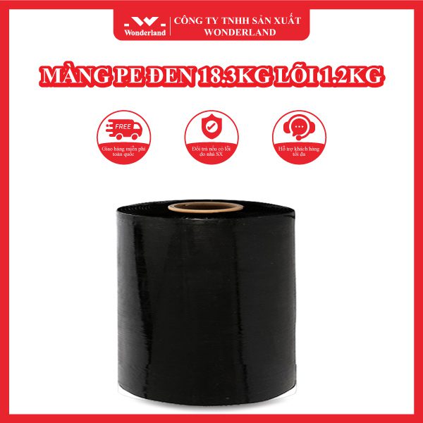 MÀNG PE ĐEN 18.3KG LÕI 1.2KG