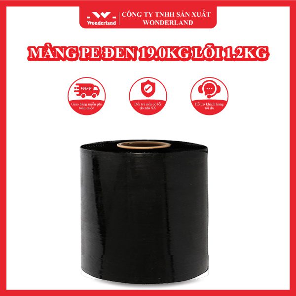 MÀNG PE ĐEN 19KG LÕI 1.2KG