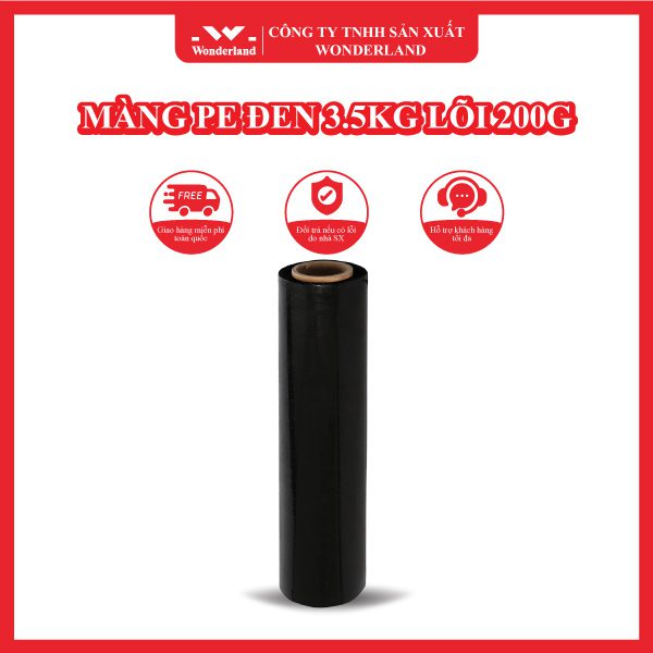 MÀNG PE ĐEN 3.5KG LÕI 200G