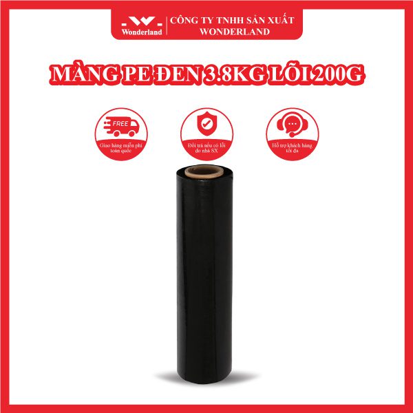 MÀNG PE ĐEN 3.8KG LÕI 200G GIÁ SỈ