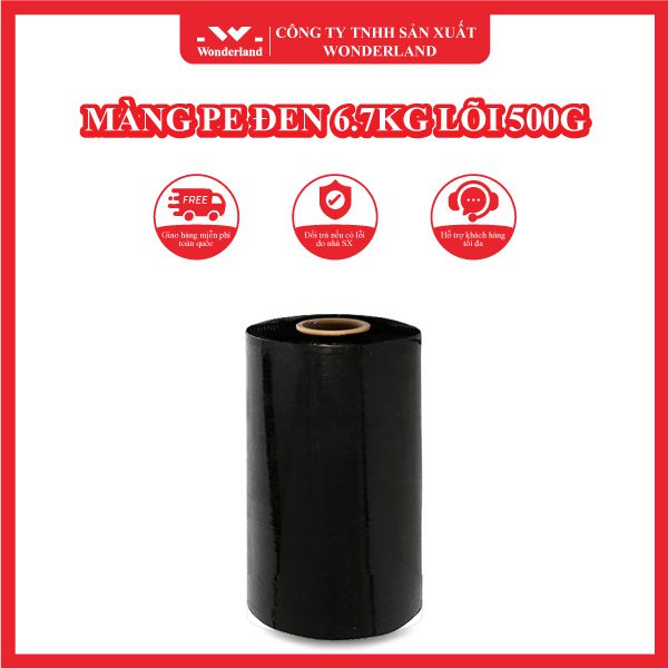 MÀNG PE ĐEN 6.7KG LÕI 500G