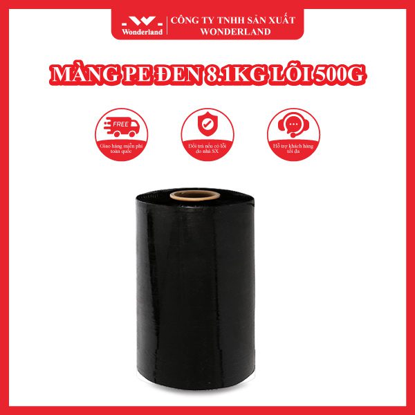 MÀNG PE ĐEN 8.1KG LÕI 500G