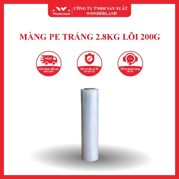 MÀNG PE TRẮNG 2.8KG LÕI 200G