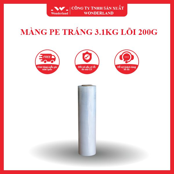MÀNG PE TRẮNG 3.1KG LÕI 200G GIÁ SỈ TỐT NHẤT