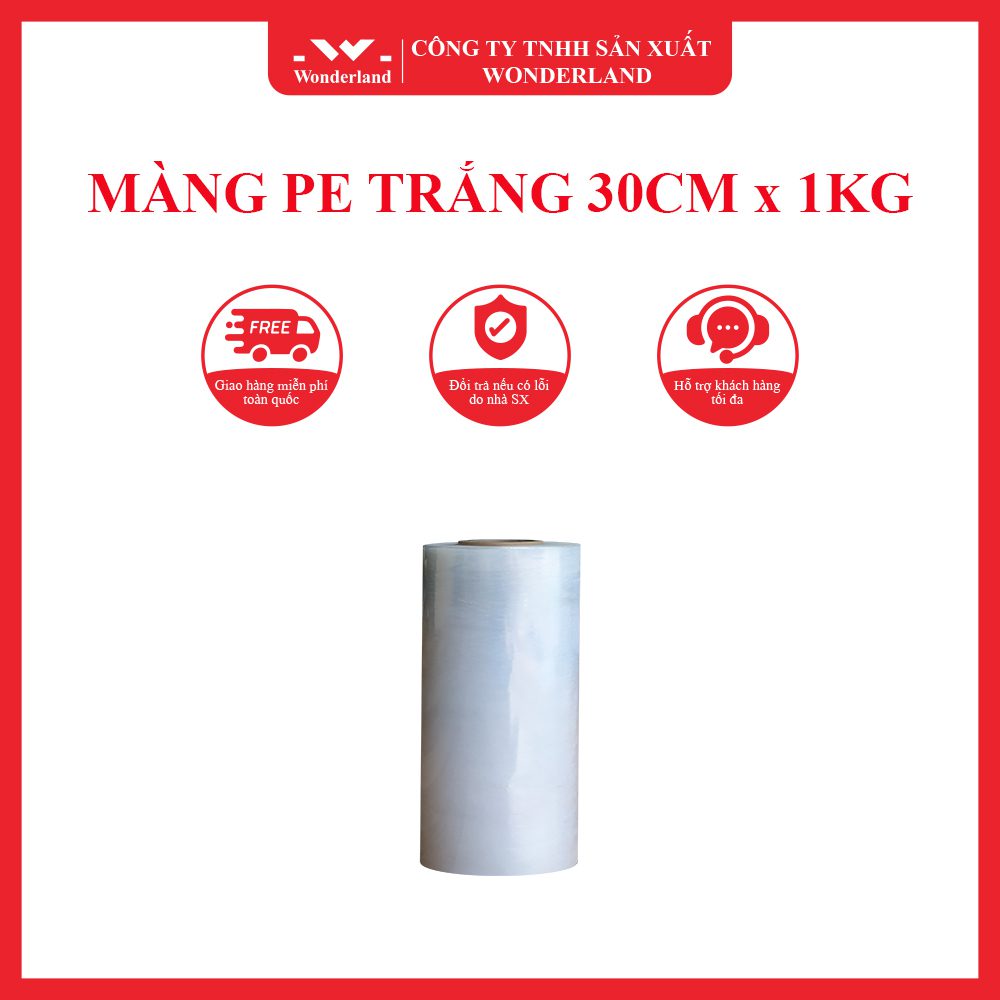 MÀNG PE TRẮNG 30CM x 1KG